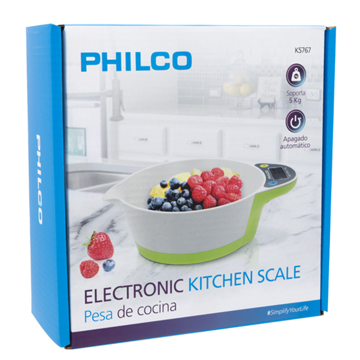 BALANZA DIGITAL PHILCO PESA COCINA TIPO BOWL KS767 BLANCO - Libreria ...